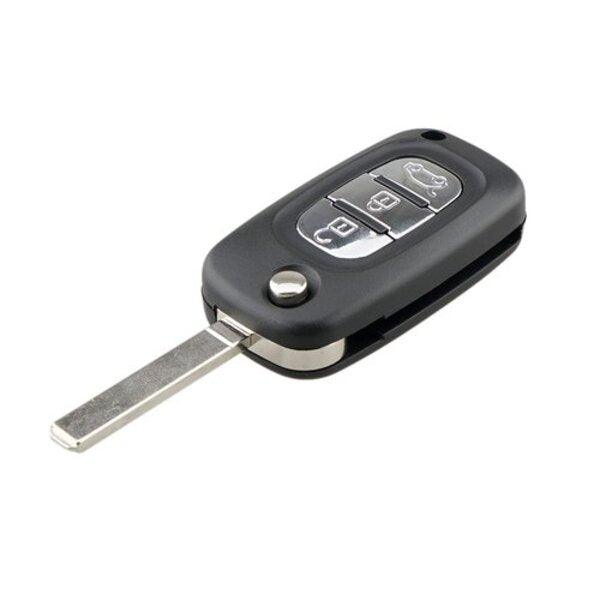 Renault flip key housing 3 buttons. Key blade: VA2 434Mhz chip: ID46 ...